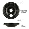 Range Kleen Electric Stove Drip Pans, Style B, Black Porcelain, Kitchen Multipack - Walmart.com