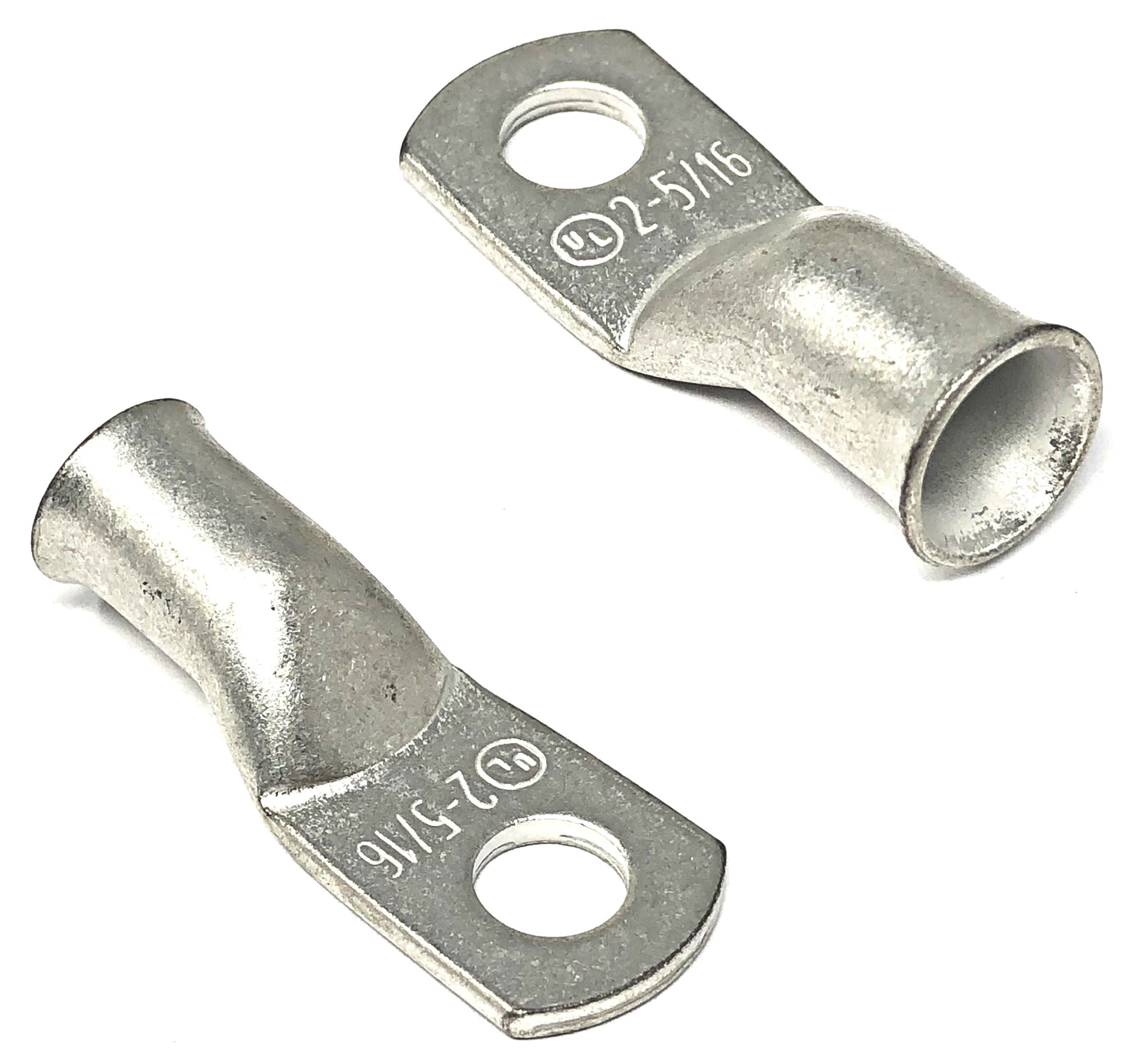 2-Gauge 5/16 in. Pure Copper Tin Coated Cable Lugs (10-Pack) - Walmart.com