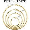 8 Pairs Stainless Steel Clip on Hoop Earrings for Women Fake Hoop ...