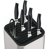 Knife Block Storage Stand Holder Kitchen Stainless Steel 6 Slots with ...