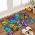 Abstract Geometric Door Mat 18x30 Inch Rainbow Gradient Crystal Color ...