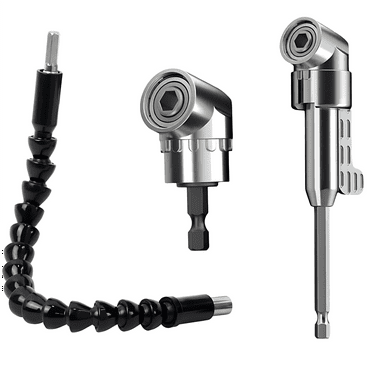 Right Angle Drill Adapter Attachment Driver Extension Hex Bit Socket 1/ ...