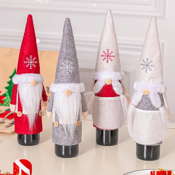 Travelwant Gnome Wine Bottle Covers, Handmade Tomte Swedish Gnome Wine ...
