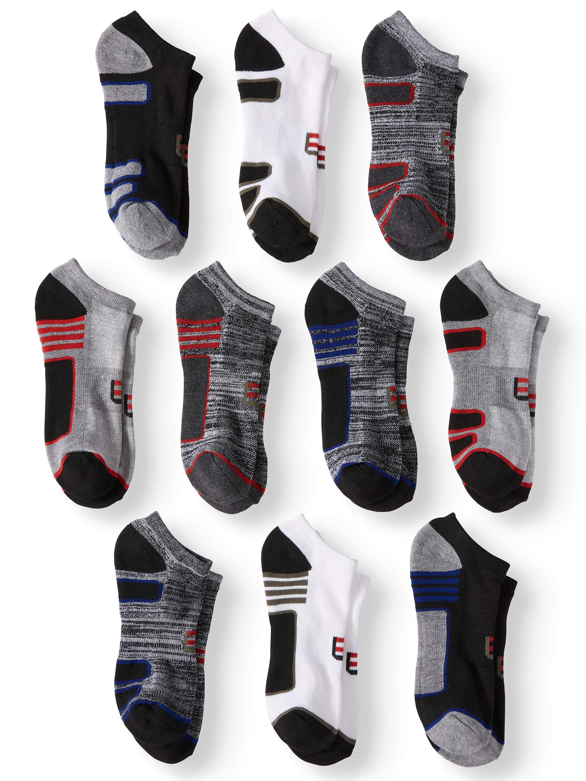 Locker Room Boys Socks, 10 Pack No Show Athletic (Little Boys & Big ...