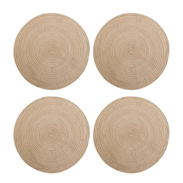NCWSO Dining Table Centerpiece Decor Round Placemats Set of 4 | Braided ...