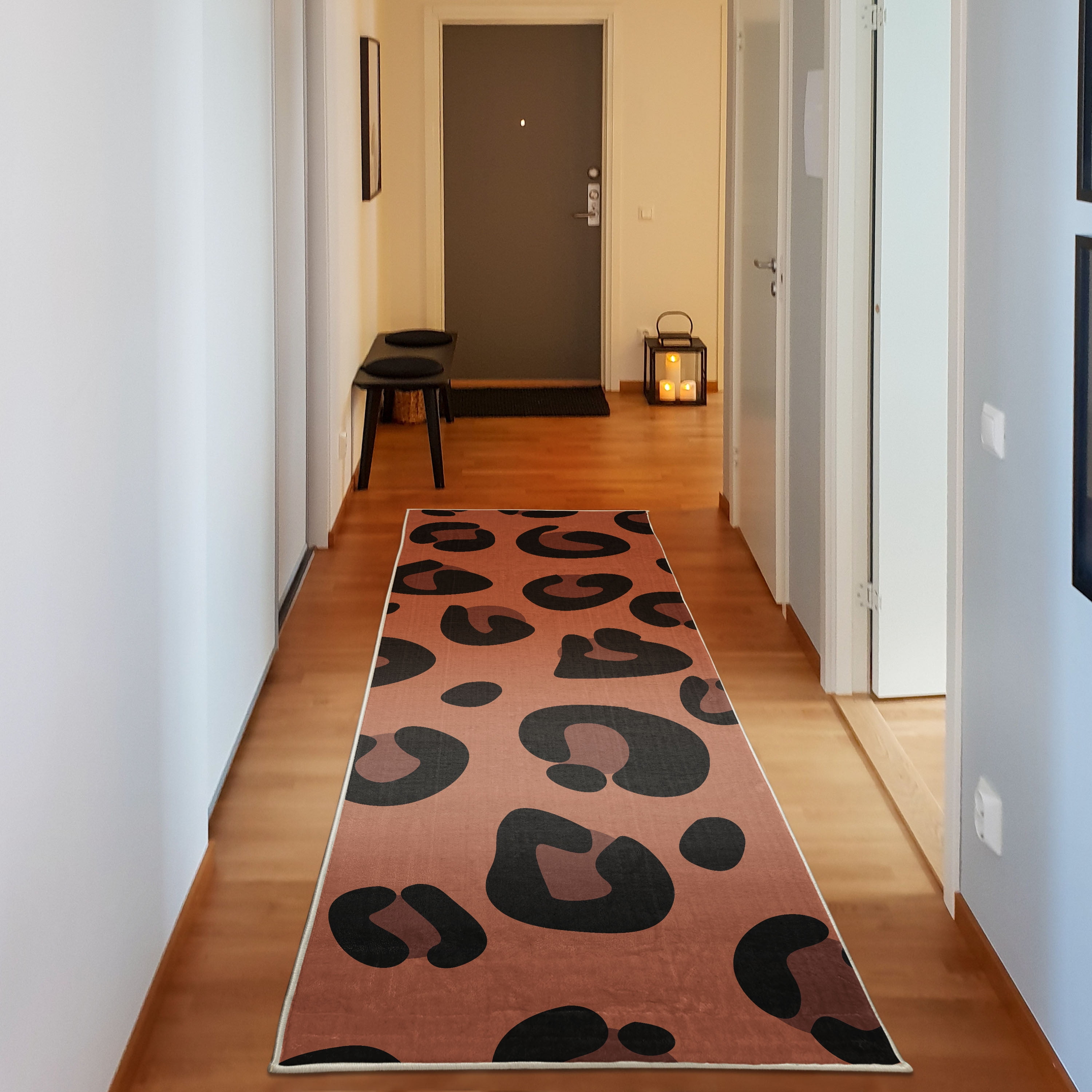 Animal Decorative Rug, Leopard Animal Skin Pattern in Abstract Style ...