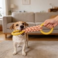 Chew Toy With Rings Rope Rubber Interactive Tough For Small Medium Dogs ...