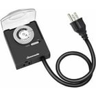 Outdoor Timer Outlet, 24 Hour Mechanical Timer Switch, Heavy Duty Water ...