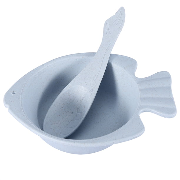 Baby Bowl,Durable Baby Kid Child Fish Bowl Bowlwith Spoon Optimal ...