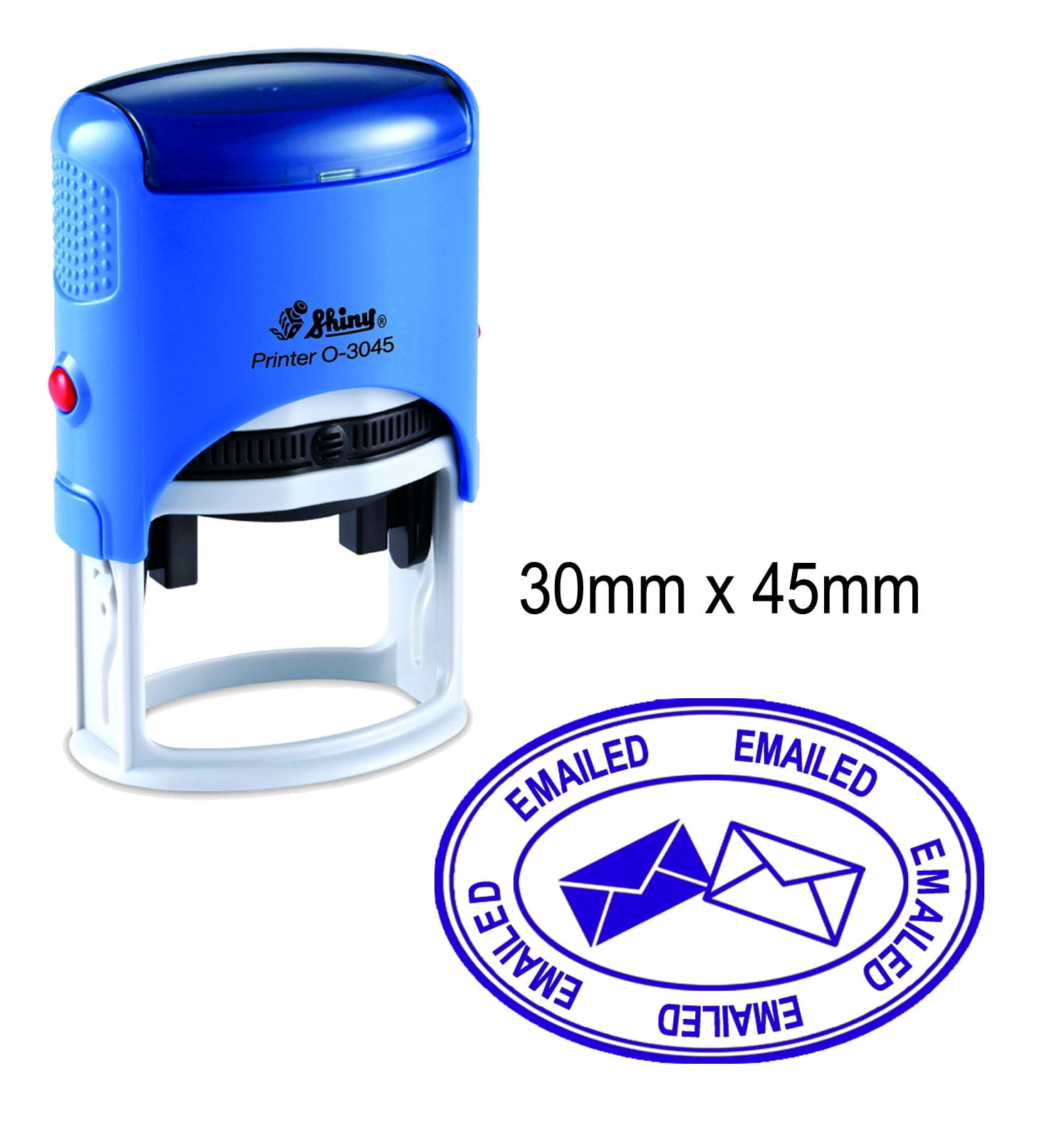 EMAILED Self Inking Personalized Stamp With Text Shiny Oval Rubber ...