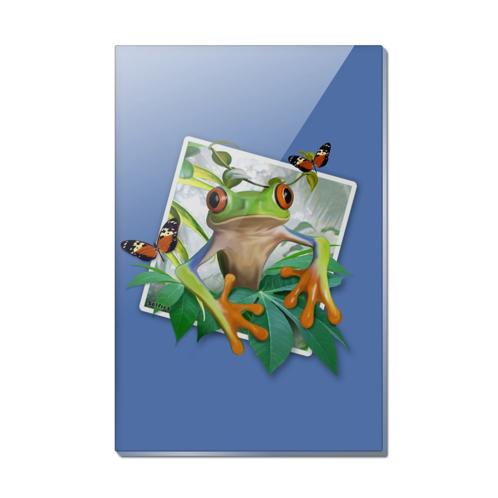 Tree Frog Selfie Picture Rainforest Rectangle Acrylic Fridge ...