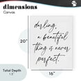 A Beautiful Thing Is Never Perfect Canvas Wall Art, design by Lettered ...