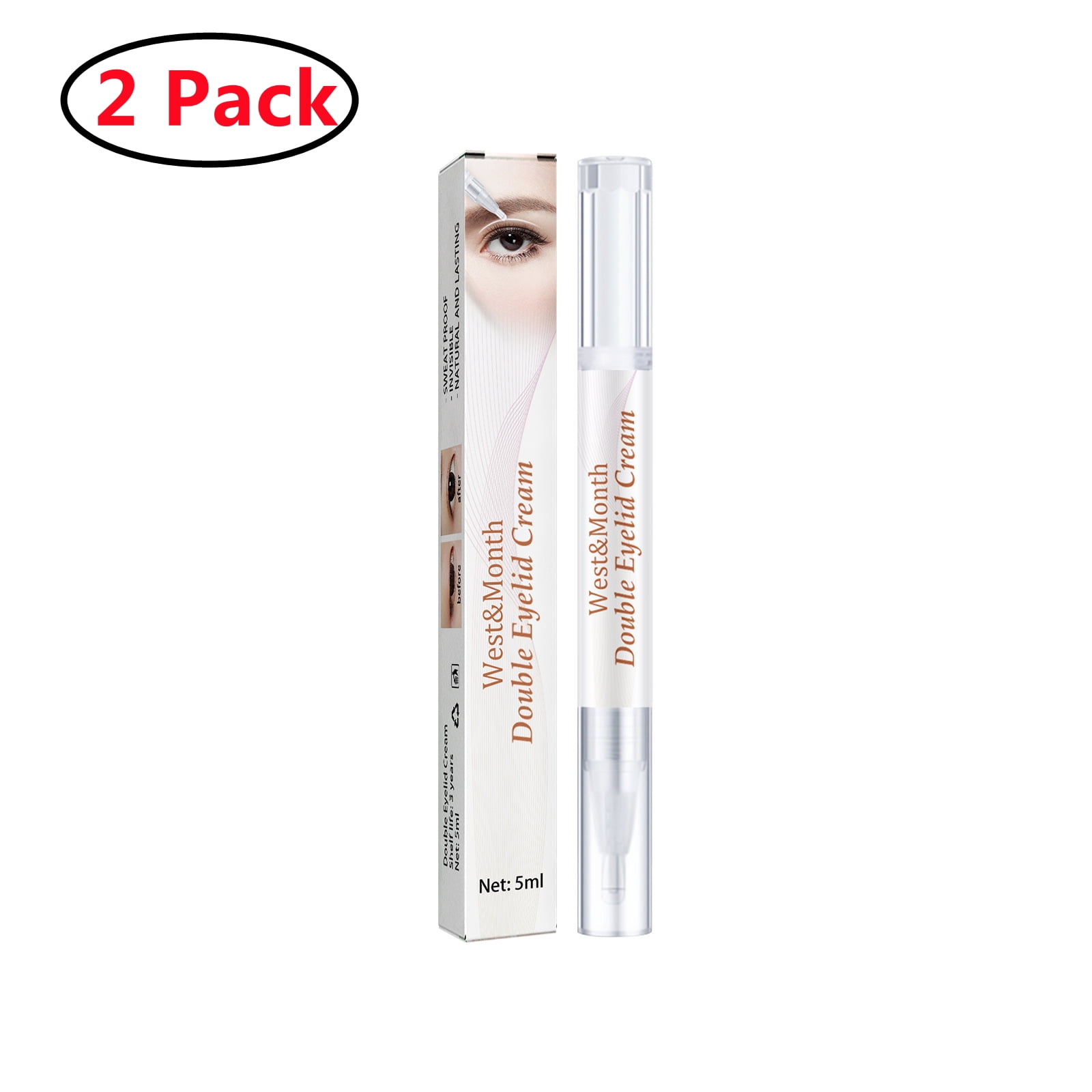 2 Pack Double Eyelid Styling Cream , Natural Invisible Double-Fold ...
