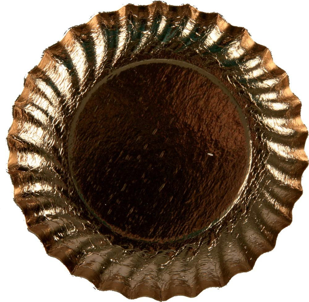 Novacart Gold Laminated Swirl Plate, Pack of 50 - 3-5/8" - Walmart.com