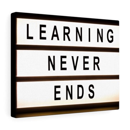 Inspirational Wall Art Learning Never Ends Motivational Print Ready to ...