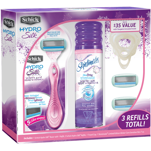 Schick Hydro Silk for Women Razor Holiday Gift Set, 6 Piece - Walmart.com