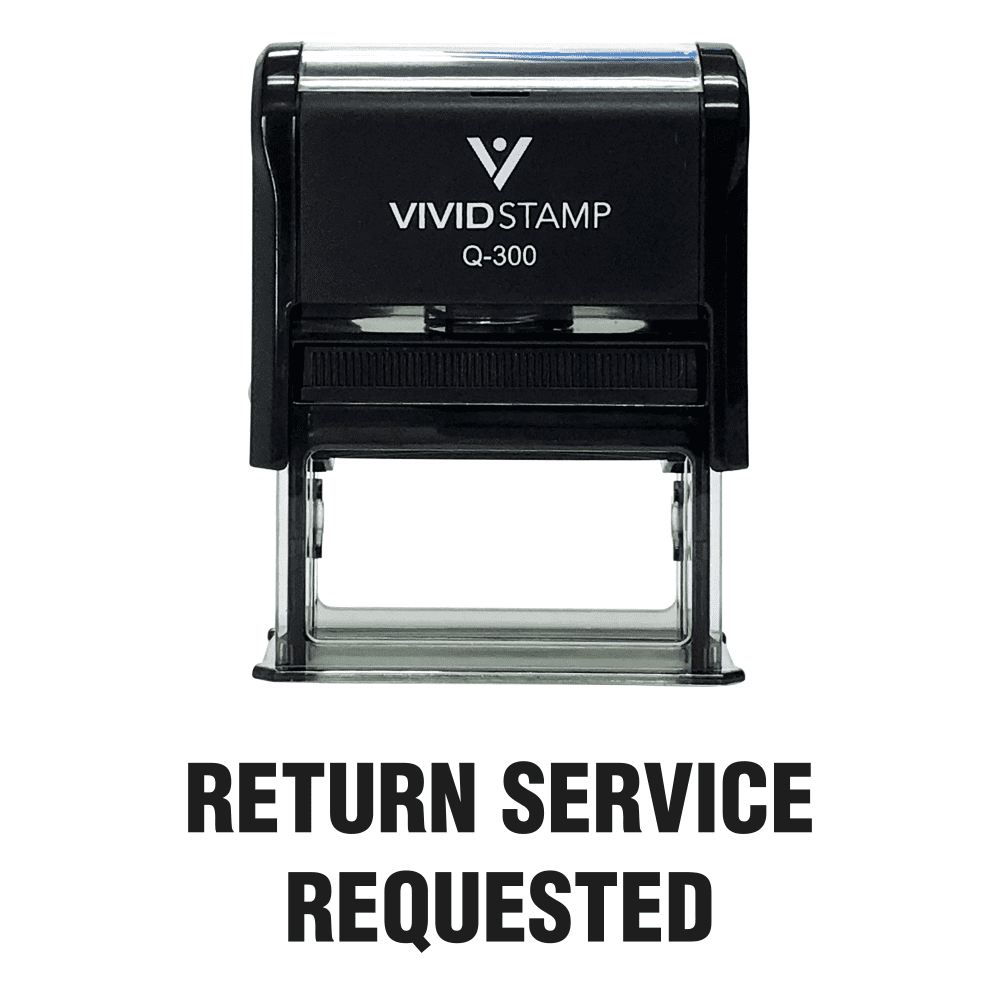 Vivid Stamp Return Service Requested Self Inking Rubber Stamp (Black ...