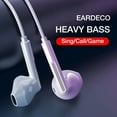 EARDECO In Ear Wired Headphones with Mic Headphone Headset Heavy Bass ...