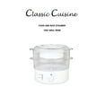 Classic Cuisine Veggie Food Steamer, 2-Tier Electric Rice Cooker with ...