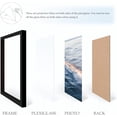 24x36 Black Poster Frame with HD Plexiglass, Durable Scratch-Resistant ...