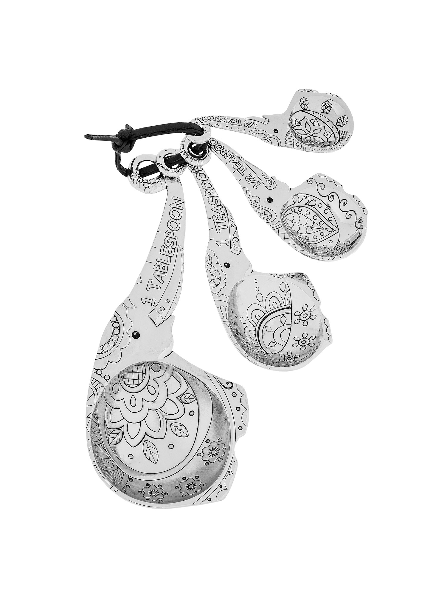 Buy Ganz Elephant Measuring Spoons - Set of 4 Decorated Nesting Spoons ...