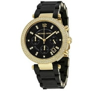 Michael Kors Women's Wren Black Wrist Watch with Stainless Steel ...