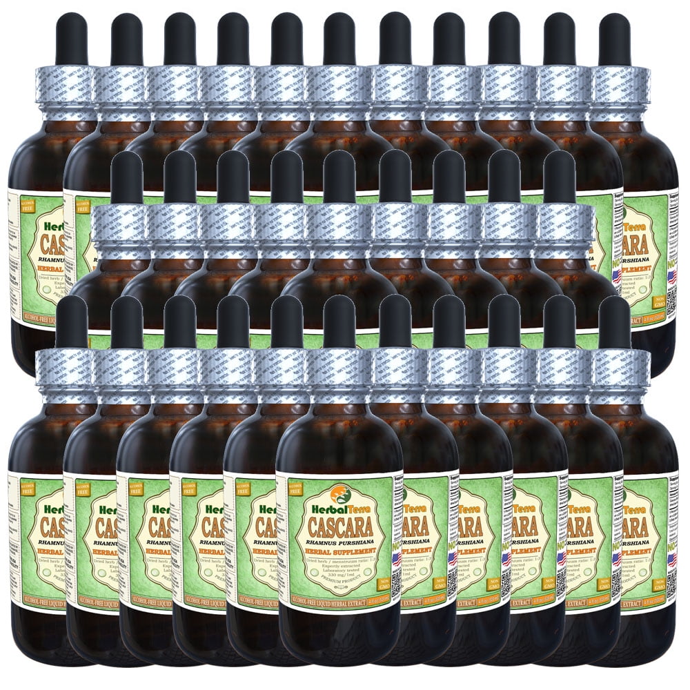 Cascara (Rhamnus Purshiana) Glycerite, Dried Bark Alcohol-FREE Liquid ...