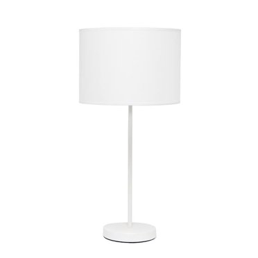 Simple Designs 19.5" White Stick Table Desk Lamp - Walmart.com