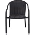 Palm Harbor 4-Piece Stackable Outdoor Chair Set, Wicker Patio Chairs ...