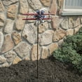 Rustic Airplane Metal Wind Spinner Biplane Kinetic Garden Yard Art ...