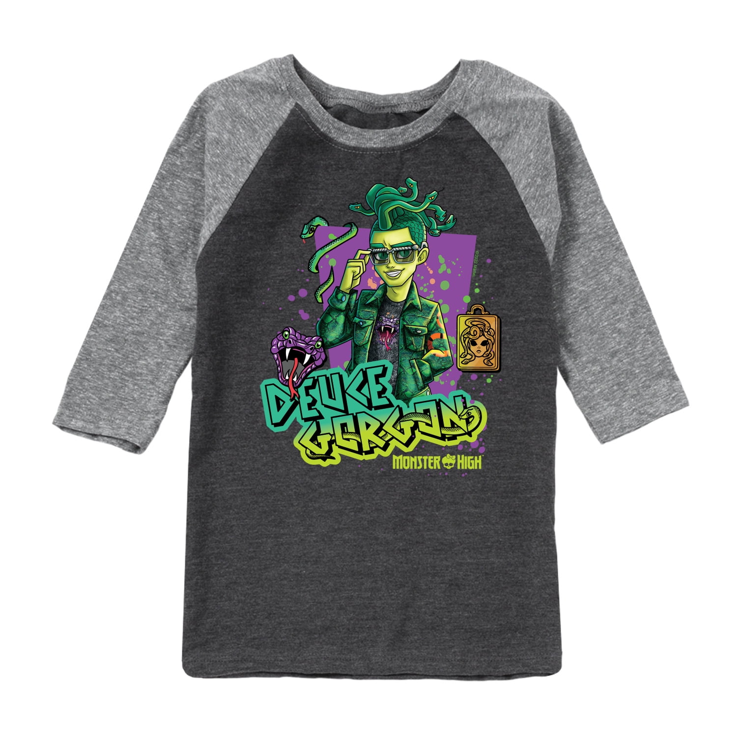 Monster High - Deuce Gorgon - Toddler And Youth Raglan Graphic T-Shirt ...