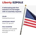 EZ-Pole Liberty 17 ft. Aluminum Telescopic Flagpole Kit with Swivels ...