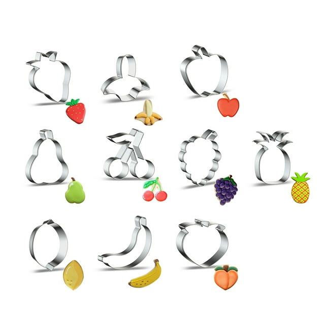 Fruit Shaped Cookie Cutters Set Stainless Steel Fruits Shape Cookie ...