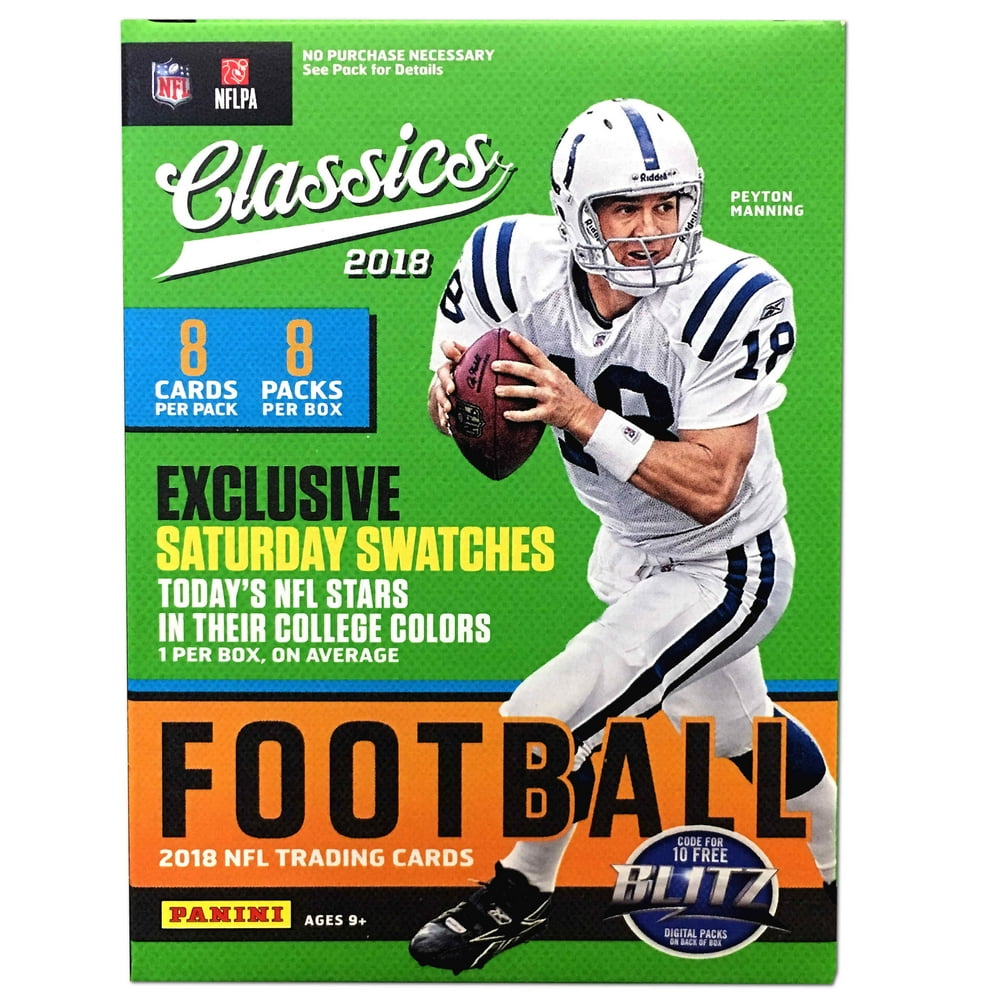 18 Panini Classics Football Value Box Trading Cards - Walmart.com ...