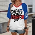 2026 Soccer Game Country Name Print V Neck T Shirt for Women Short ...