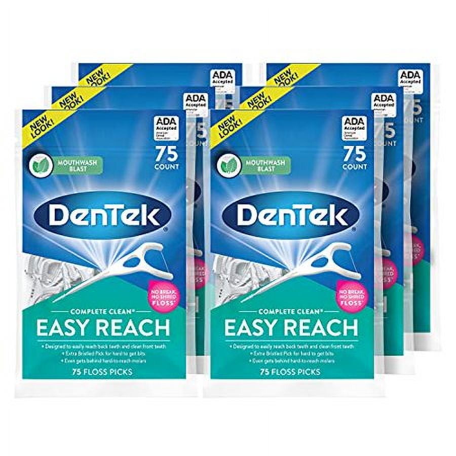 DenTek Comfort Clean Sensitive Gums Floss Picks, 75 Count (pack of 6 ...