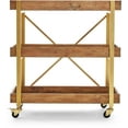 Adore Decor Riley Wooden Kitchen Bar Cart Gold - Walmart.com