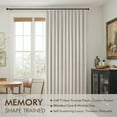 Birch Pinch Pleated 100% Blackout Linen Curtains 108 Inch Long 2 Panels ...