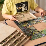 Becko US Wooden Jigsaw Puzzle Sorting Trays with Drawer Design for ...