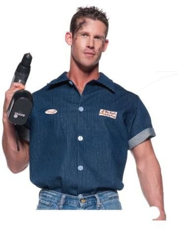 Mechanic Shirt Adult Halloween Costume - Walmart.com