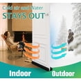 32" Black Door Air Draft Stopper - Wind Blocker for Bedroom Doors ...