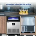 TITTLA Commercial Ice Maker, 265lbs/24H, 55lbs Storage, Built-In for ...