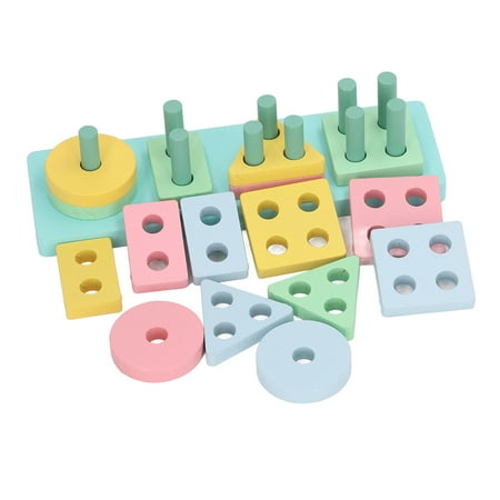 Wooden Sorting Stacking Block, Early Educational Logic Skills Fine ...