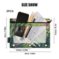2 Pieces Pencil Bag Binder Pouches 3-Ring Page Turning Folder Pencil ...