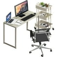SHW Home Office 32-Inch Writing Computer Desk, Metal Frame, Maple ...