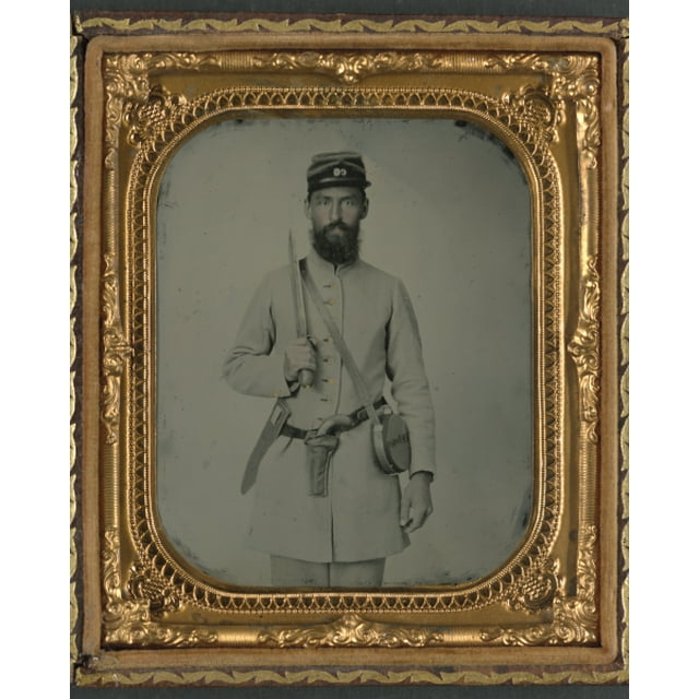 Print: Corporal John Agee Booker Of Co. D, 21st Virginia Infantry ...