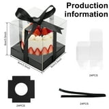 Adifare 24Pcs Cupcake Boxes Clear Plastic Single Cupcake Containers ...