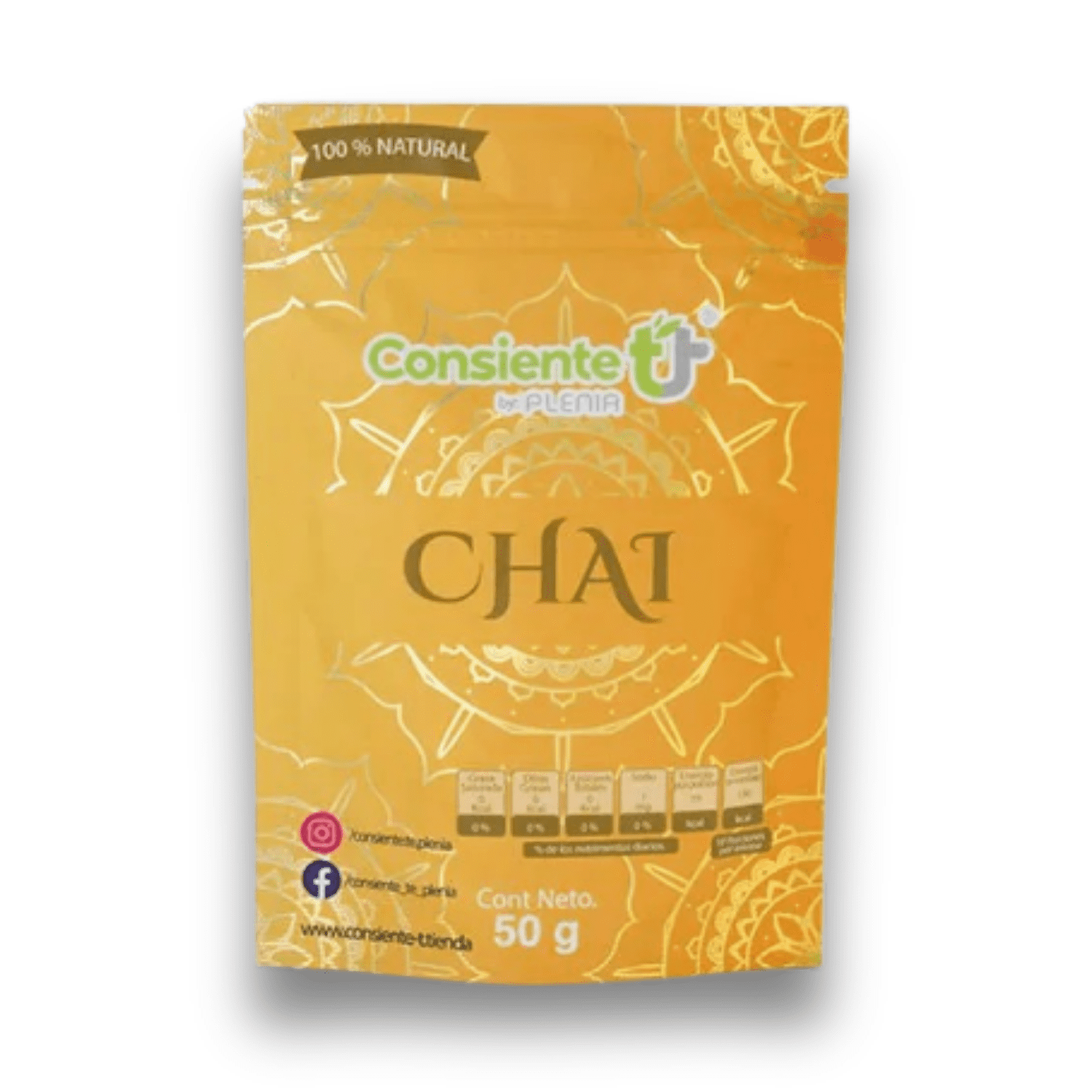 Consienteté Chai Té 50 G Infusión De Especias Y Té Negro Natural ...