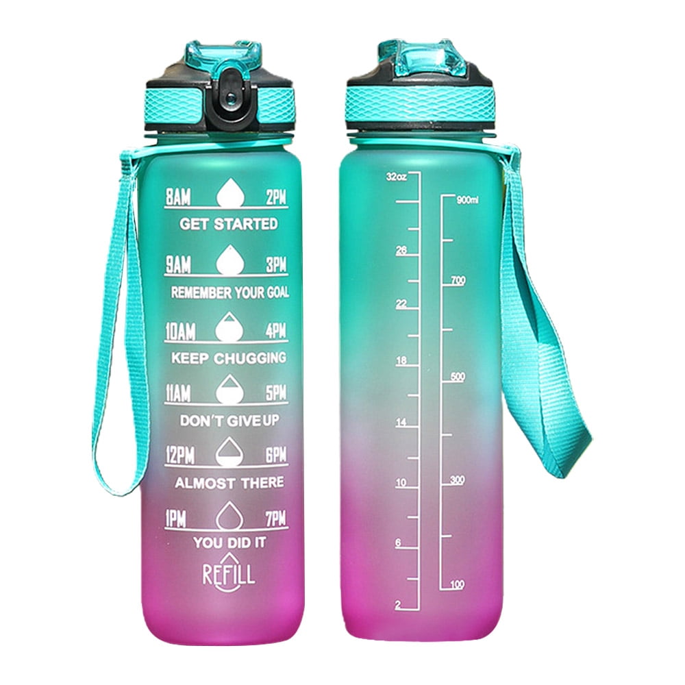 Bottle with Times to Drink and Straw, Motivational Drinking Water ...