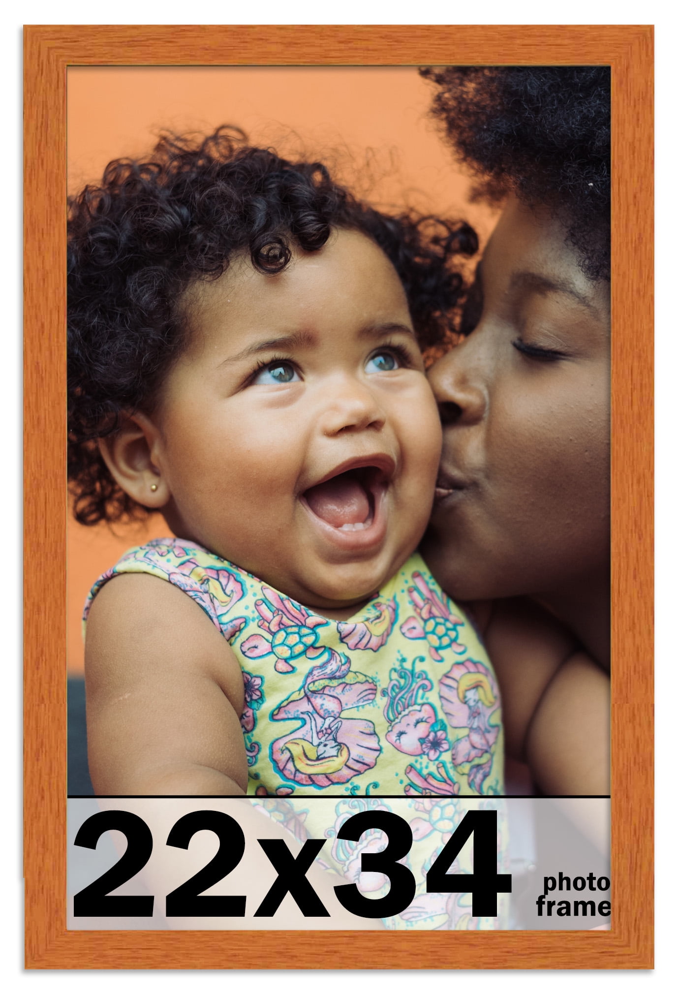 22x34 Frame Honey Pecan Brown Picture Frame - Modern Photo Frame ...